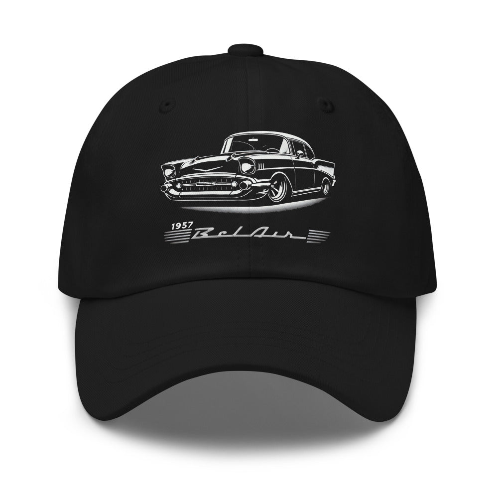 1957 Bel Air Classic Car Dad Hat – Vintage Chevy Hot Rod Baseball Cap ...