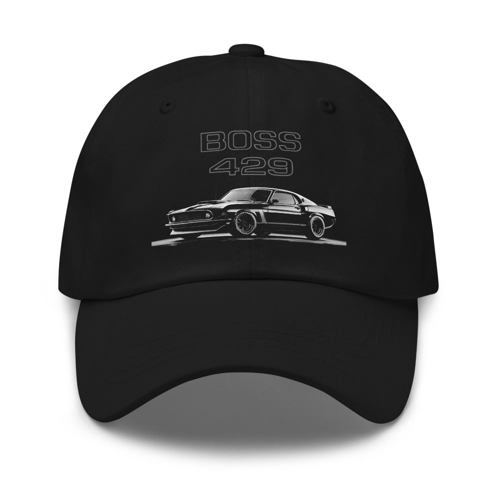 Black 1969 Boss 429 Dad Hat – Classic Resto mod Muscle Car Adjustable ...