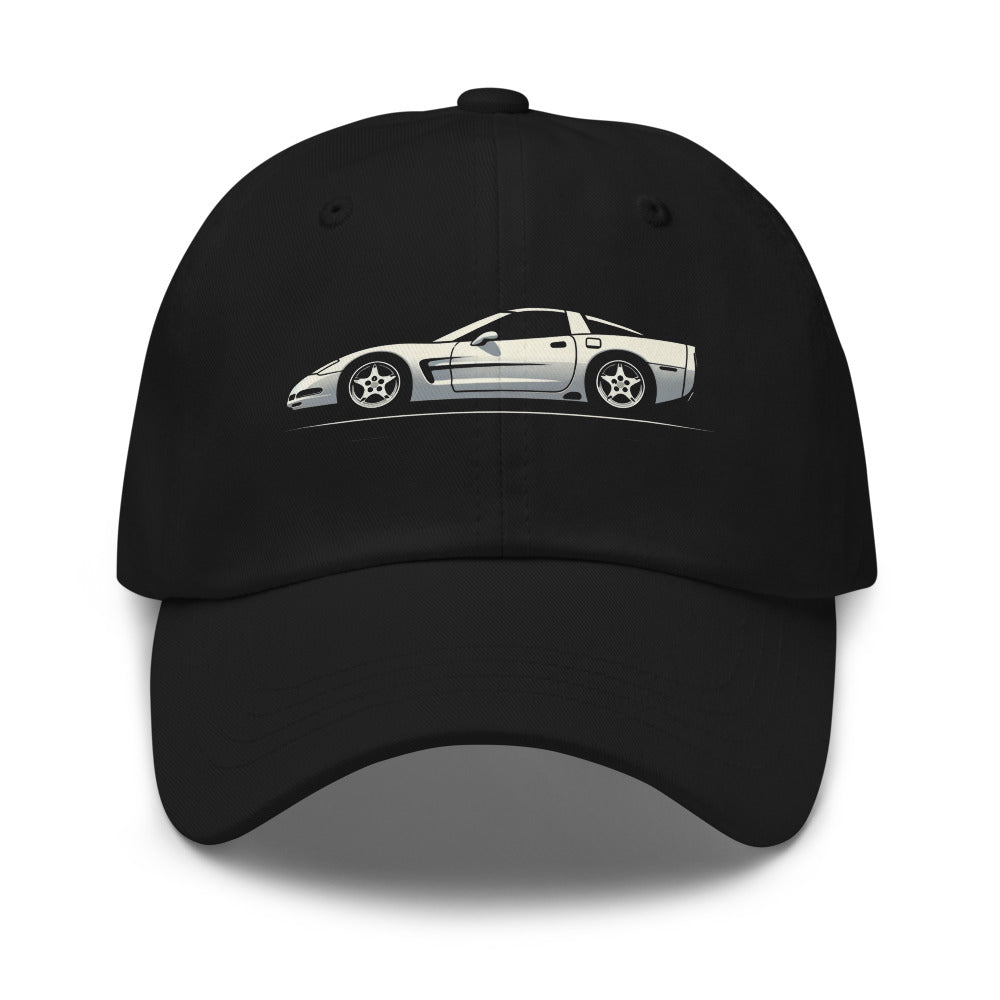 C5 Corvette Dad Hat – Classic Chevy Sports Car Baseball Cap – Racing Roots