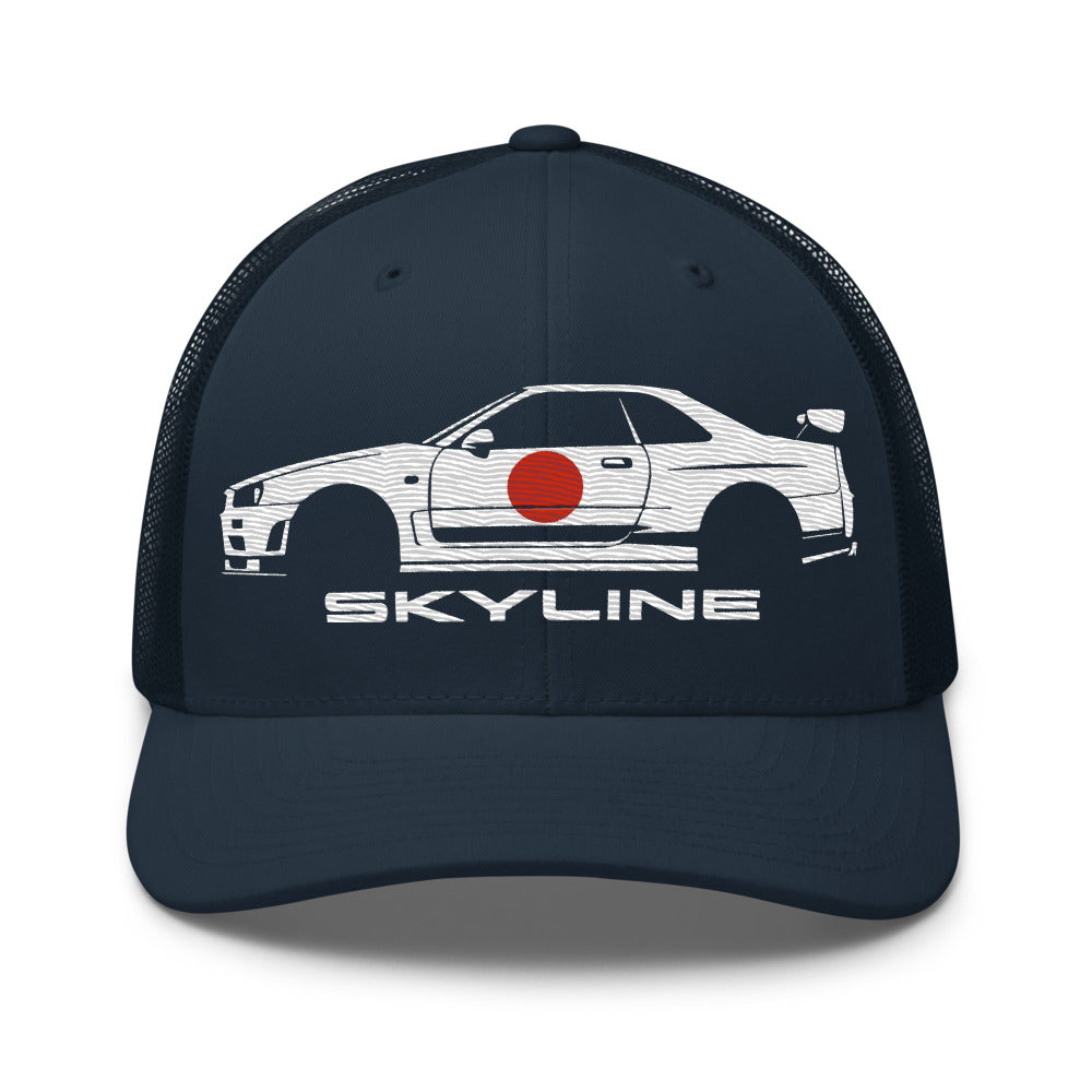 R34 GT-R Skyline hat for JDM Car Enthusiasts Japanese Automotive Cultu ...
