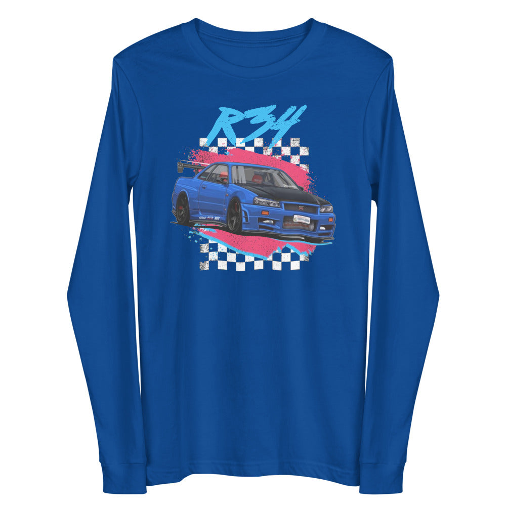 Old School Car Graphic GT-R R34 Skyline Retro 80s 90s GTR JDM Nostalgi ...