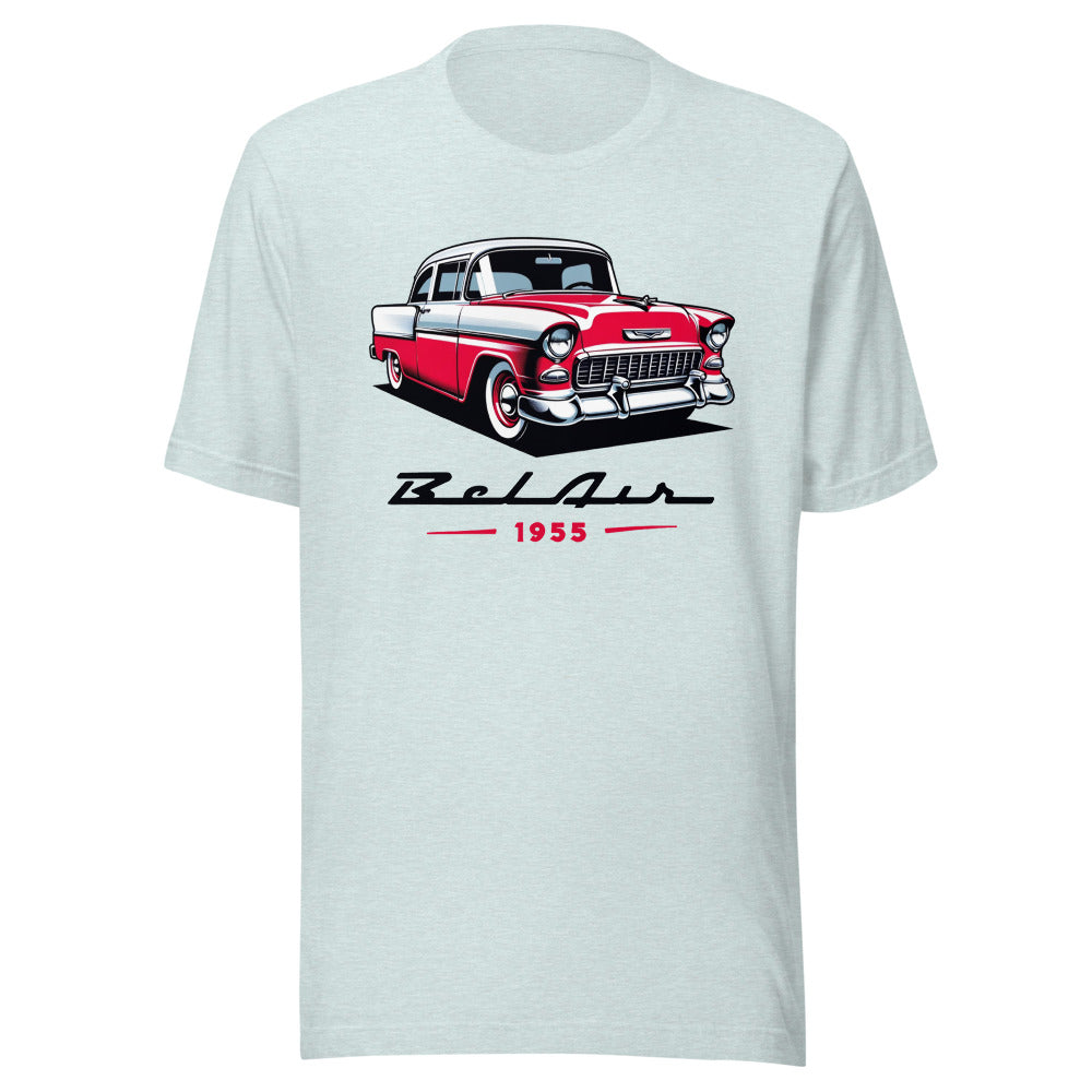 1955 Red Bel Air t-shirt for Chevy Classic Car Owners Antique Automoti ...