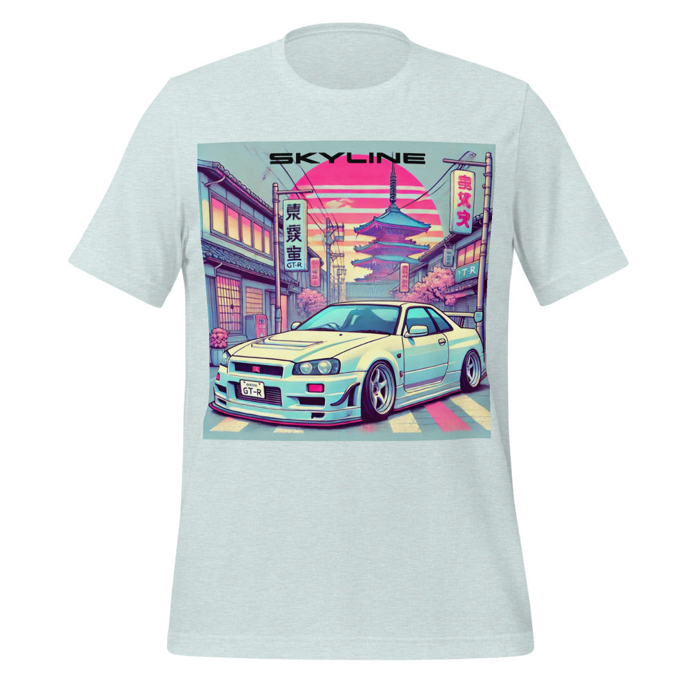 Tokyo Sunset R34 Skyline GT-R t-shirt for JDM Japanese Car Fans GTR Te ...