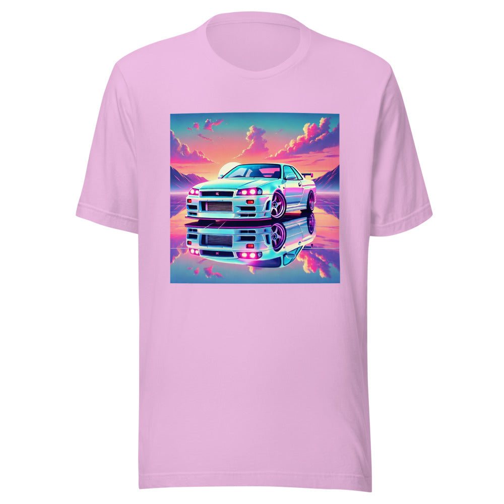 Surreal Sunset R34 GT-R Skyline t-shirt for JDM Fans Japanese Car Cult ...