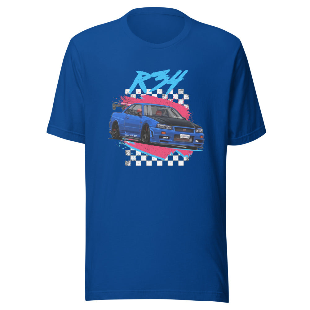 Old School Car Graphic GT-R R34 Skyline Retro 80s 90s GTR JDM Nostalgi ...