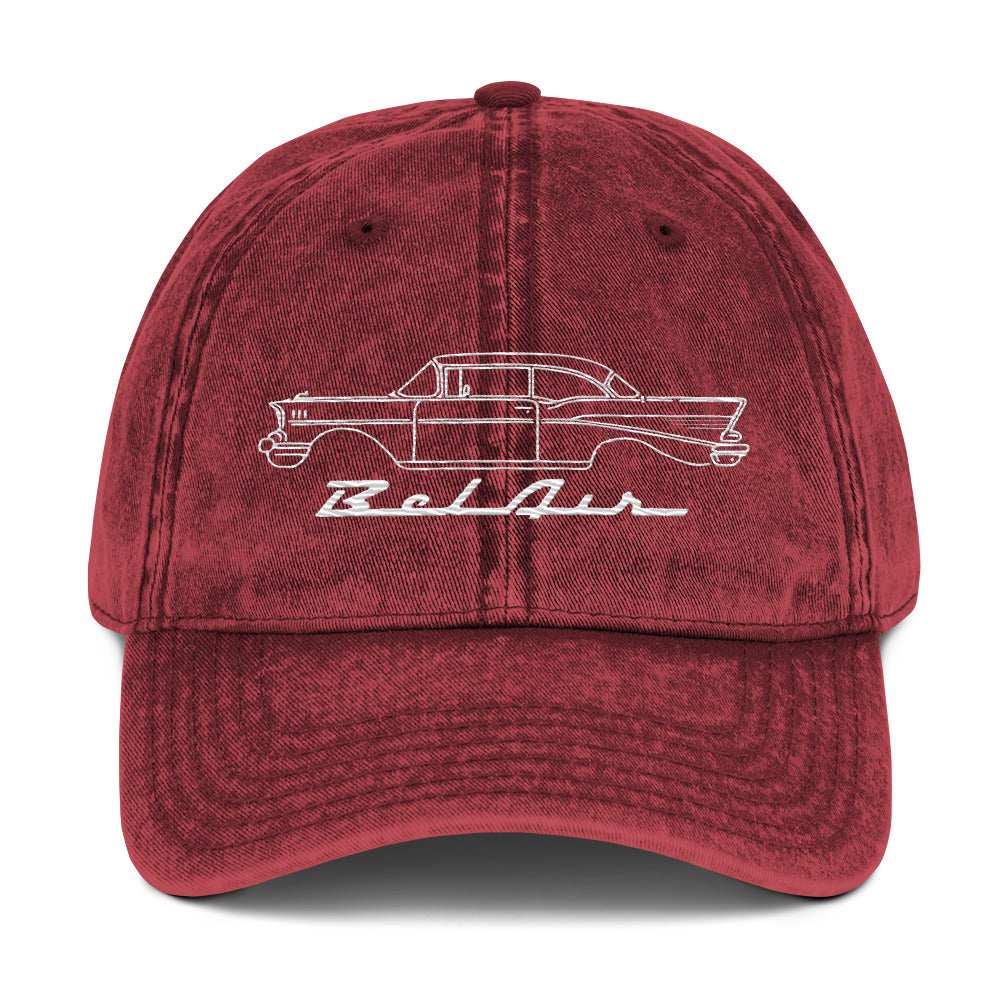 1957 Bel Air hat for 57 Chevy Classic Car Owners Custom Line Art Vinta ...