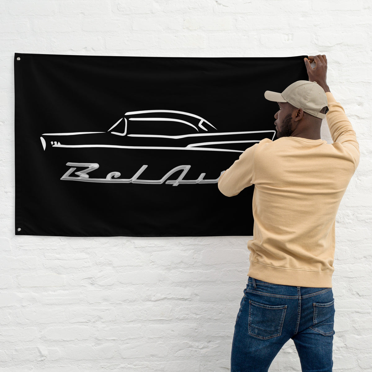 1957 Chevy 57 Belair Chevrolet Bel Air Outline Antique American Collec ...