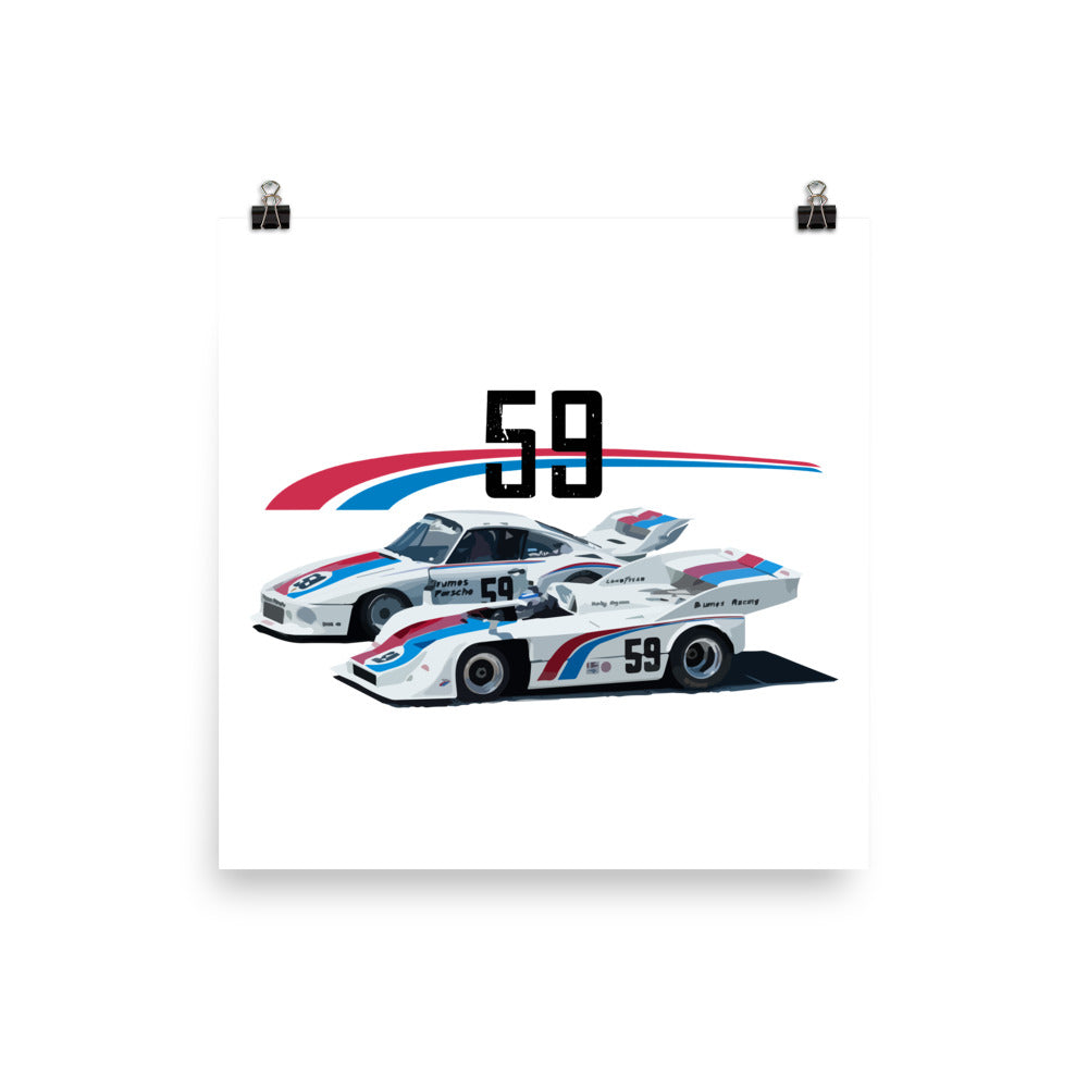 Vintage Brumos Racing #59 Poster – Racing Roots