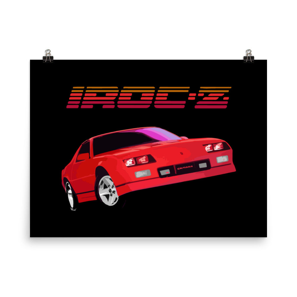 80s Red Chevy Camaro IROC-Z Poster – Racing Roots