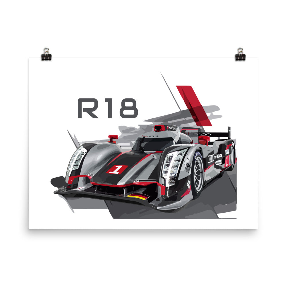 Audi R18 etron quattro LMP Racer Poster – Racing Roots