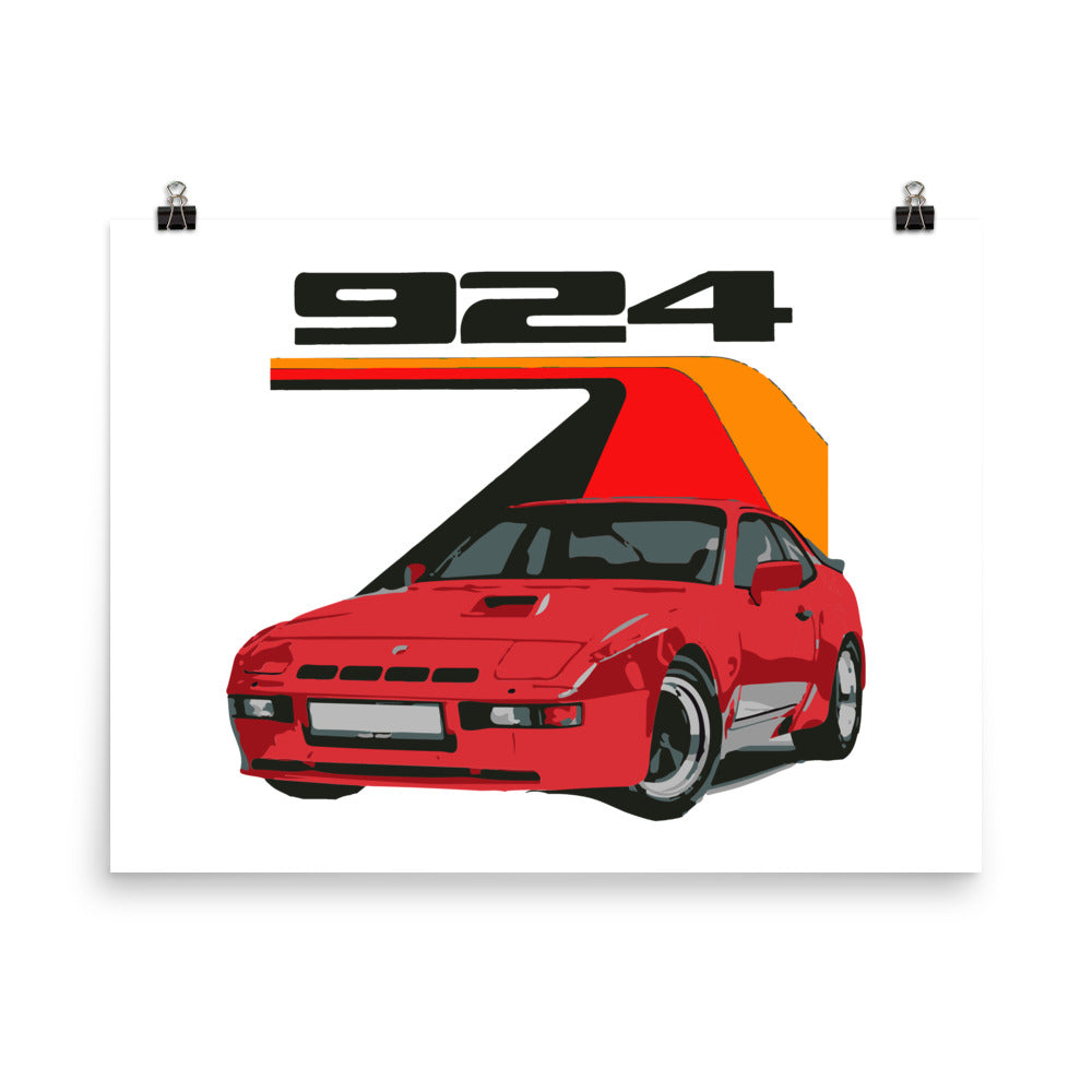 Retro 924 Poster – Racing Roots