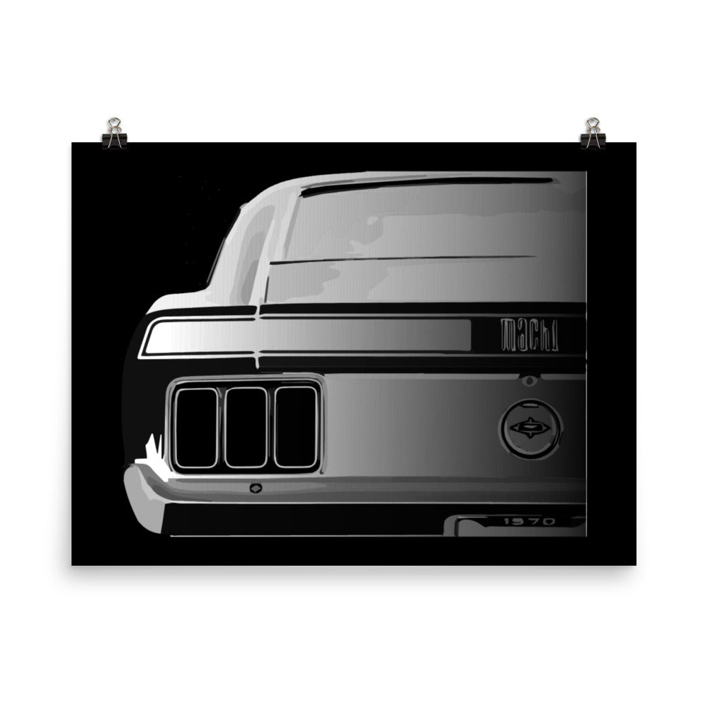 1970 Mustang Mach 1 Rear Poster – Racing Roots