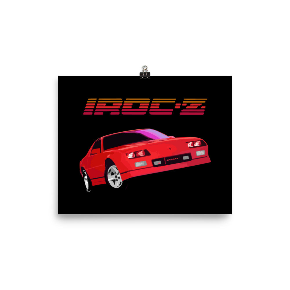 80s Red Chevy Camaro IROC-Z Poster – Racing Roots