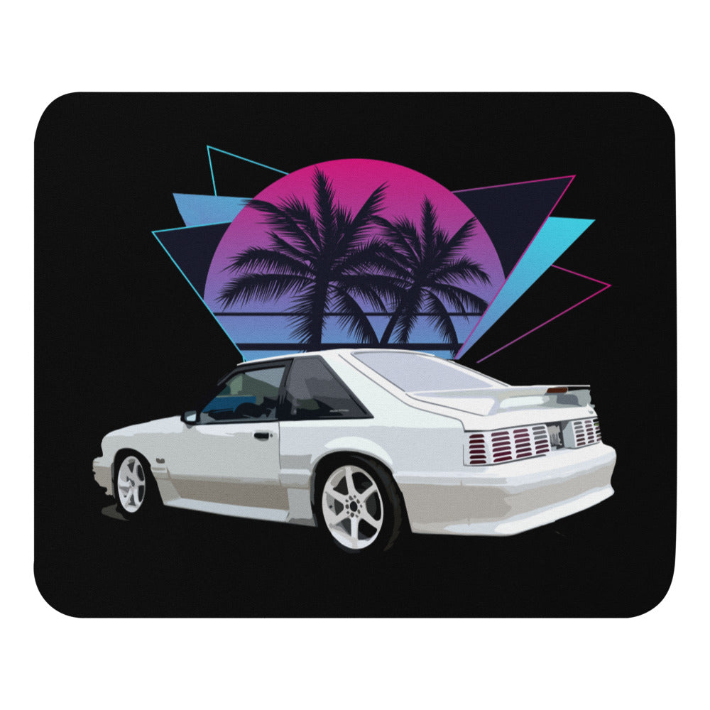 80s 90s Vaporwave Mustang Foxbody 5.0 GT Mouse pad – Racing Roots