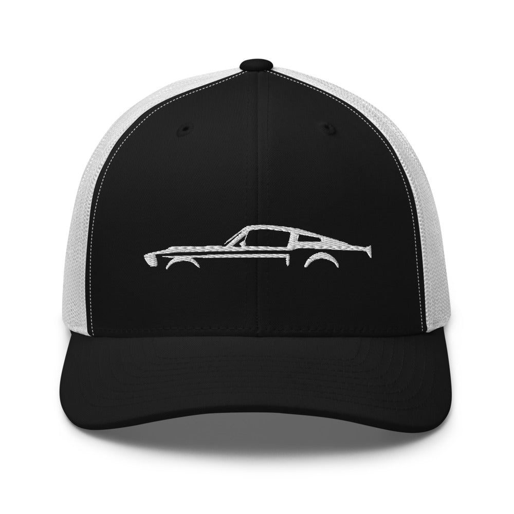 1968 Mustang Outline Silhouette Classic Cars Muscle Car Gift Snapback ...