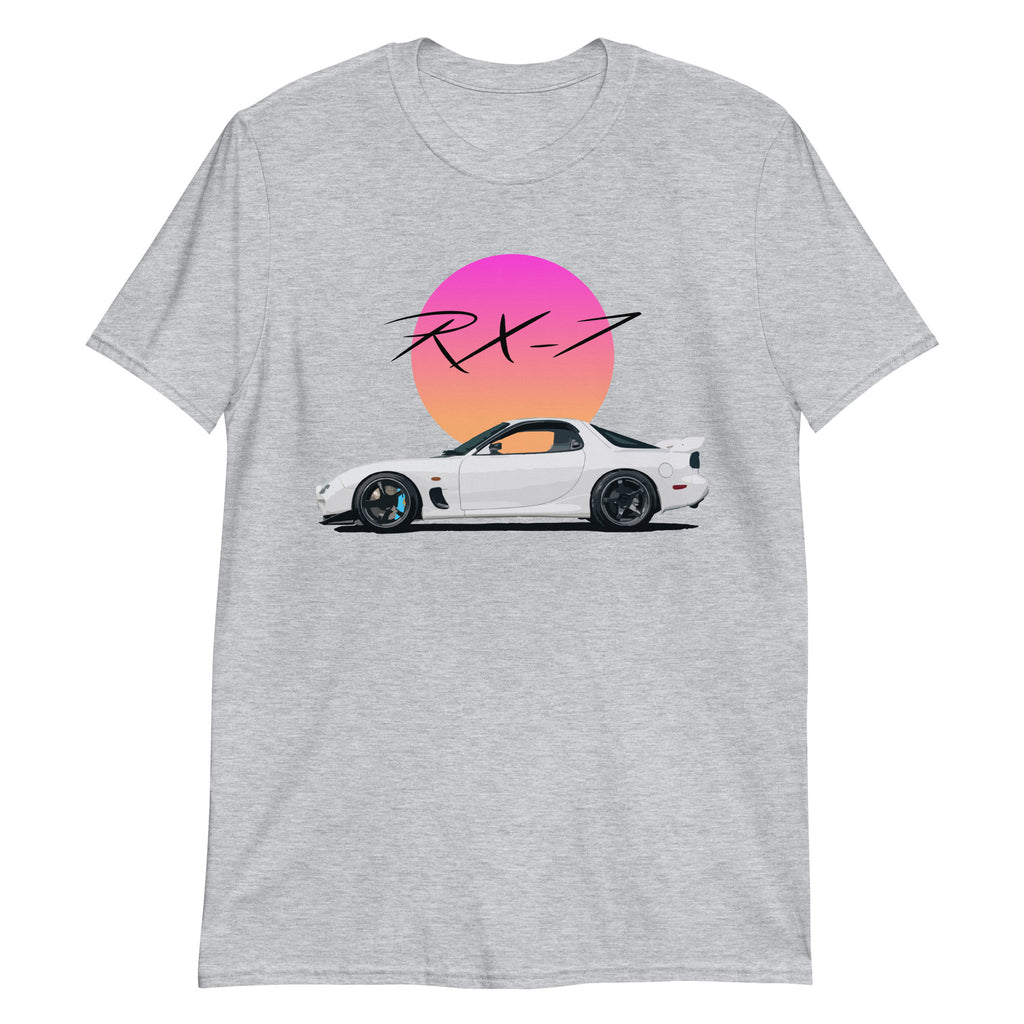 RX7 RX-7 Vaporwave Sun Aesthetic JDM Tuner Street Racing Short-Sleeve ...