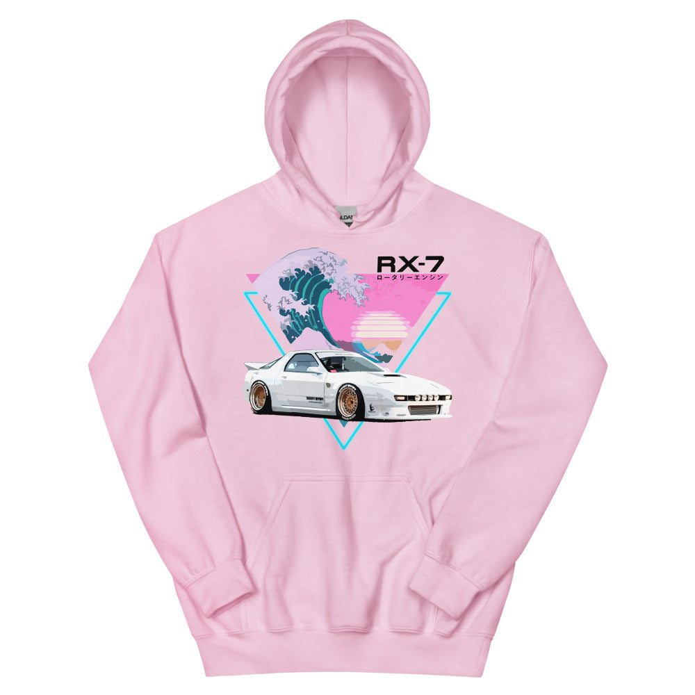 Vaporwave RX7 Japanese Wave RX-7 JDM Tuner Car Unisex Hoodie – Racing Roots