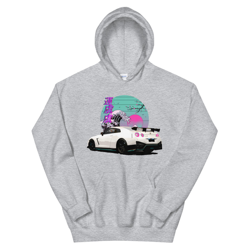 Vaporwave Aesthetic R35 Skyline GTR JDM Tuning Drift Racing Unisex Hoo ...